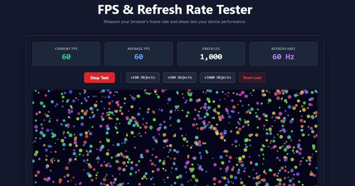 FPS Tester – Check Refresh Rate & Performance | TestMyInput