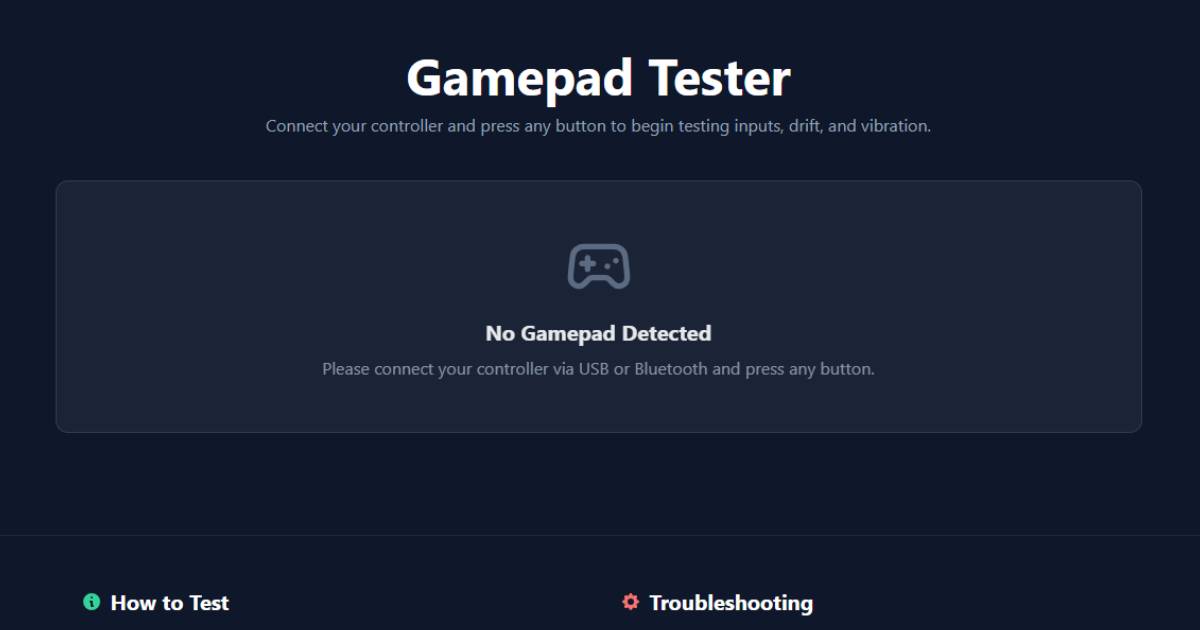 Gamepad Tester - Check Controller Buttons, Drift & Rumble | TestMyInput
